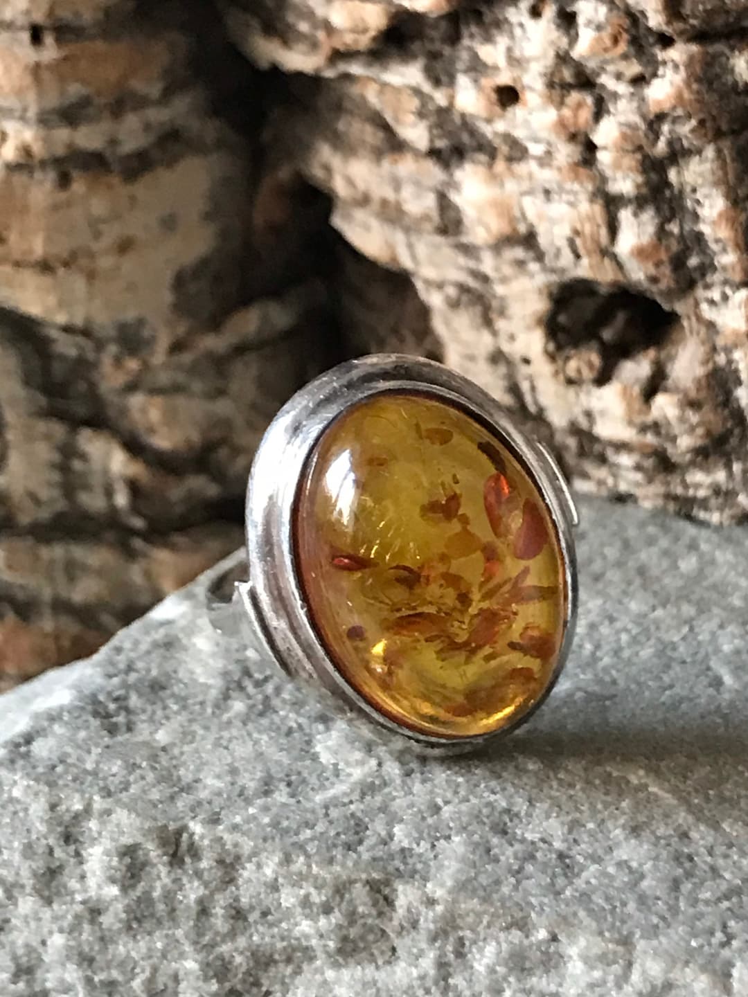 A Wonderful Large Golden Amber Ring SKU3449 - Etsy