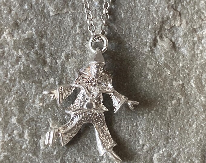 A Cute Silver Clown Pendant and Chain SKU8745 - Etsy