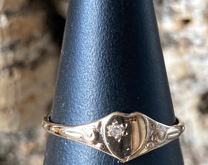 A Pretty Gold Children’s Signet Ring SKU8014 - Etsy