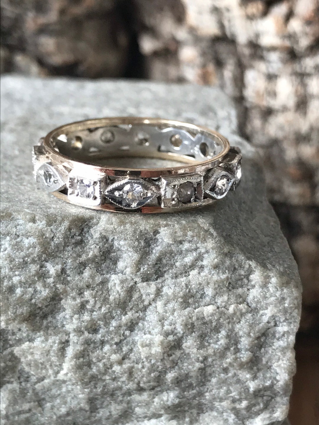 A Classic Faux Diamond Full Eternity Ring SKU3024 - Etsy