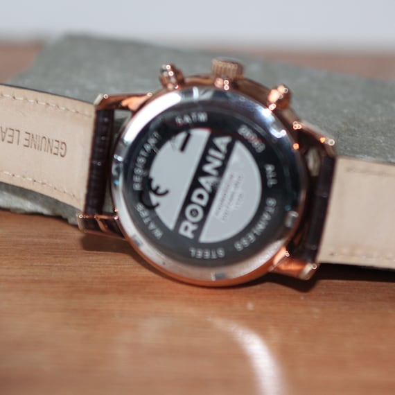 An Impressive Gents Rodania Chrongraph With A Rose Go… - Gem