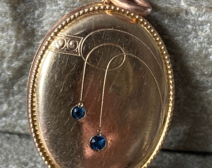A Stunning 9ct Gold Back and Front Arts and Crafts Locket SKU8609 - Etsy