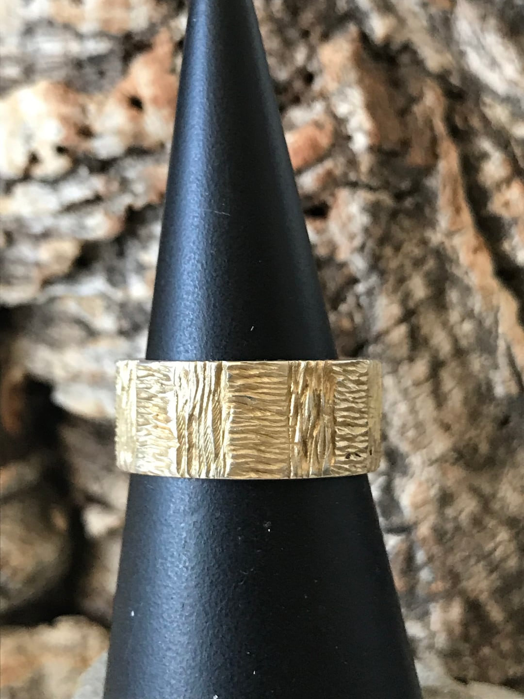 A Wonderful Vintage Designer Band Ring in Gold on Silver - Etsy
