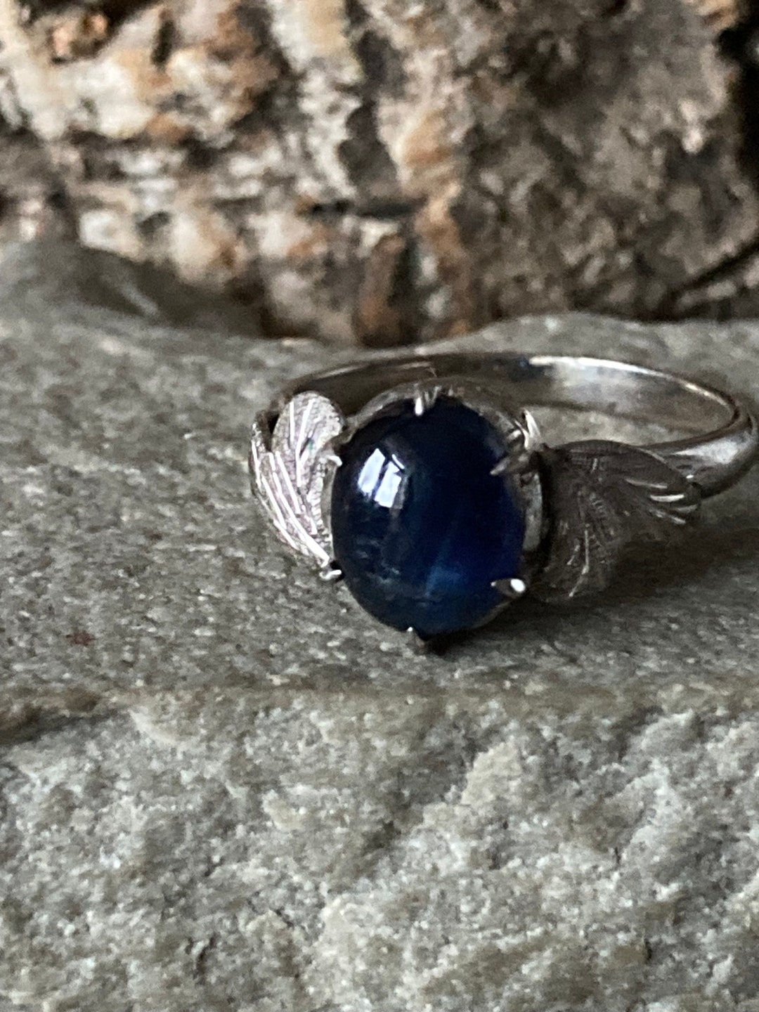 A Gorgeous Preloved Silver Sapphire Trilogy Ring SKU8220 - Etsy