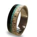Titanium Ring With Malachite and Glow in the Dark Powder Inlay, Glow in ...