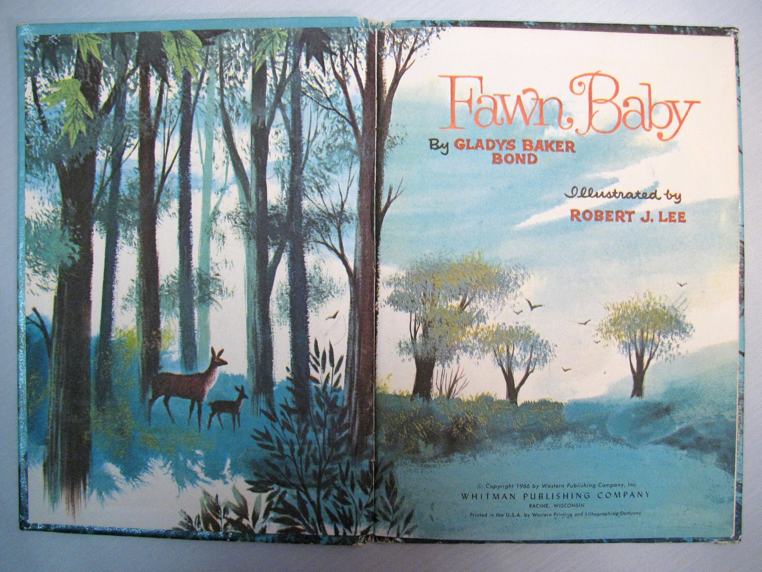 Fawn Baby Vintage 1966 Children's Book Whitman Publishing by Gladys ...