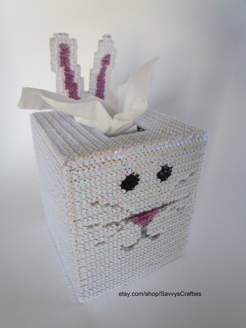 Tissue Box Cover White Rabbit Easter Bunny Animal Theme - Etsy