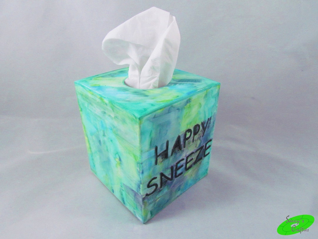 Tie-dye Happy Sneeze Tissue Box Cover - Etsy