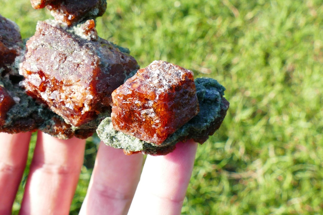 Rare Hessonite Garnet With Vesuvianite Matrix From Austria - Etsy
