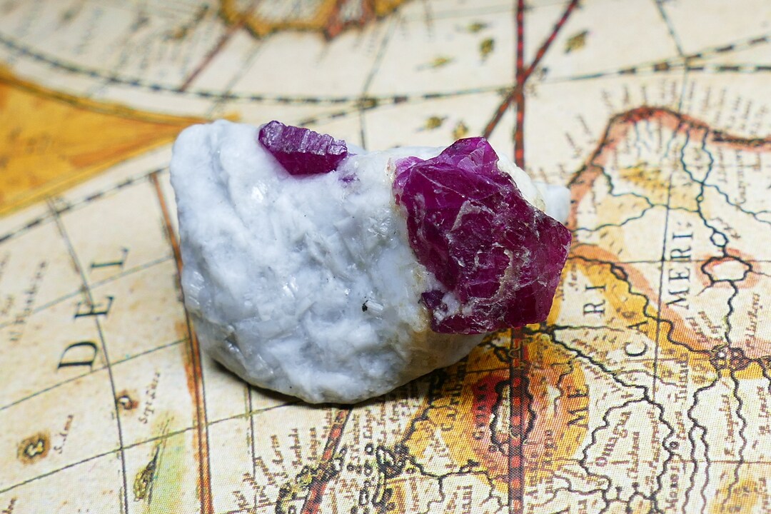 Ruby Crystals in Matrix, Ruby Mineral Specimen Jegdalek 11.6 - Etsy