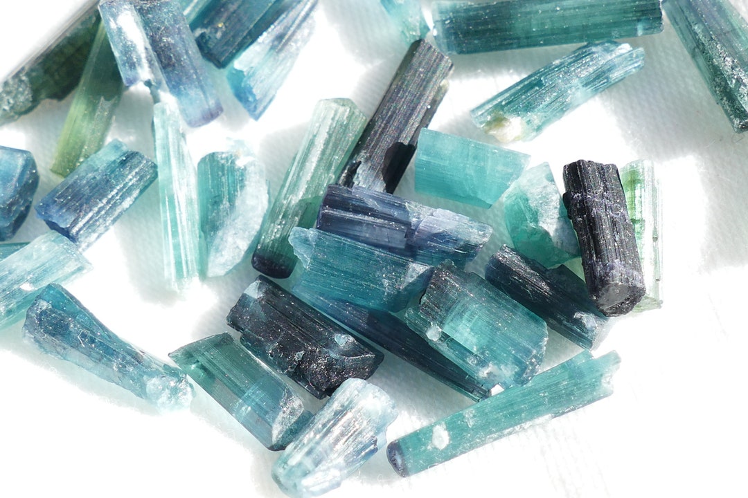 Indicolite Tourmaline Crystals *you Will Get What You See* Raw ...