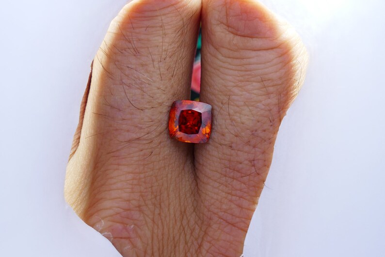 2.65ct Sphalerite Square Cut Gemstone From Spain Spanish | Etsy