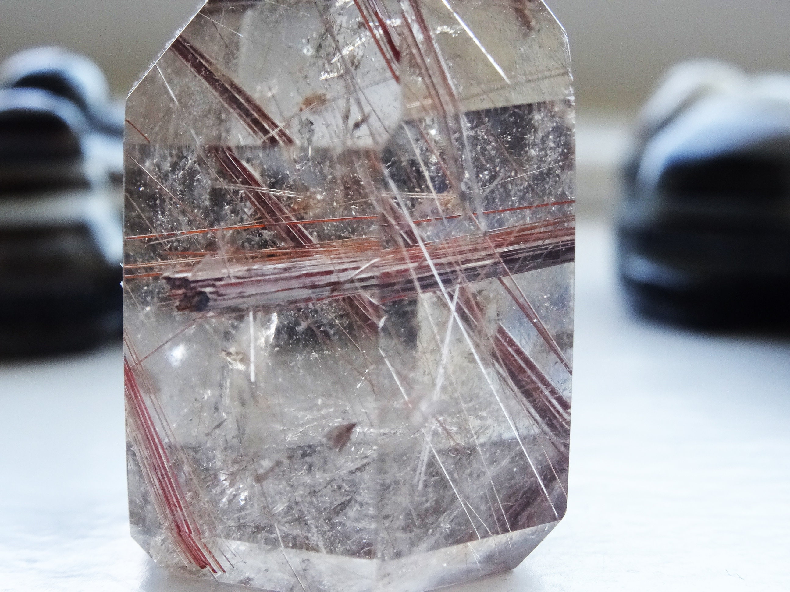 Rutilated Quartz Crystal Point Polished Red Rutile Quartz | Etsy