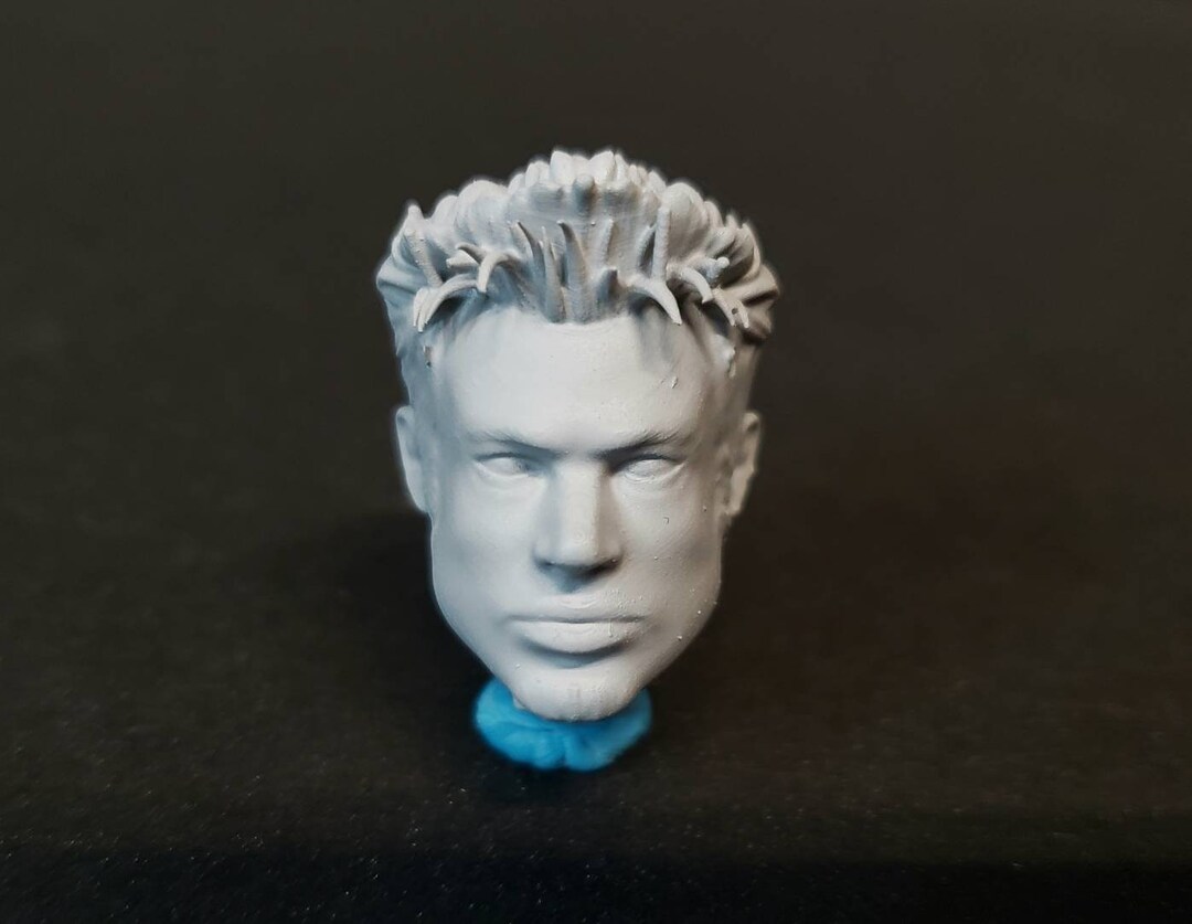 1:12 Scale Head Sculpt Inspired by Brad Pitt - Custom 6" Action Figure ...