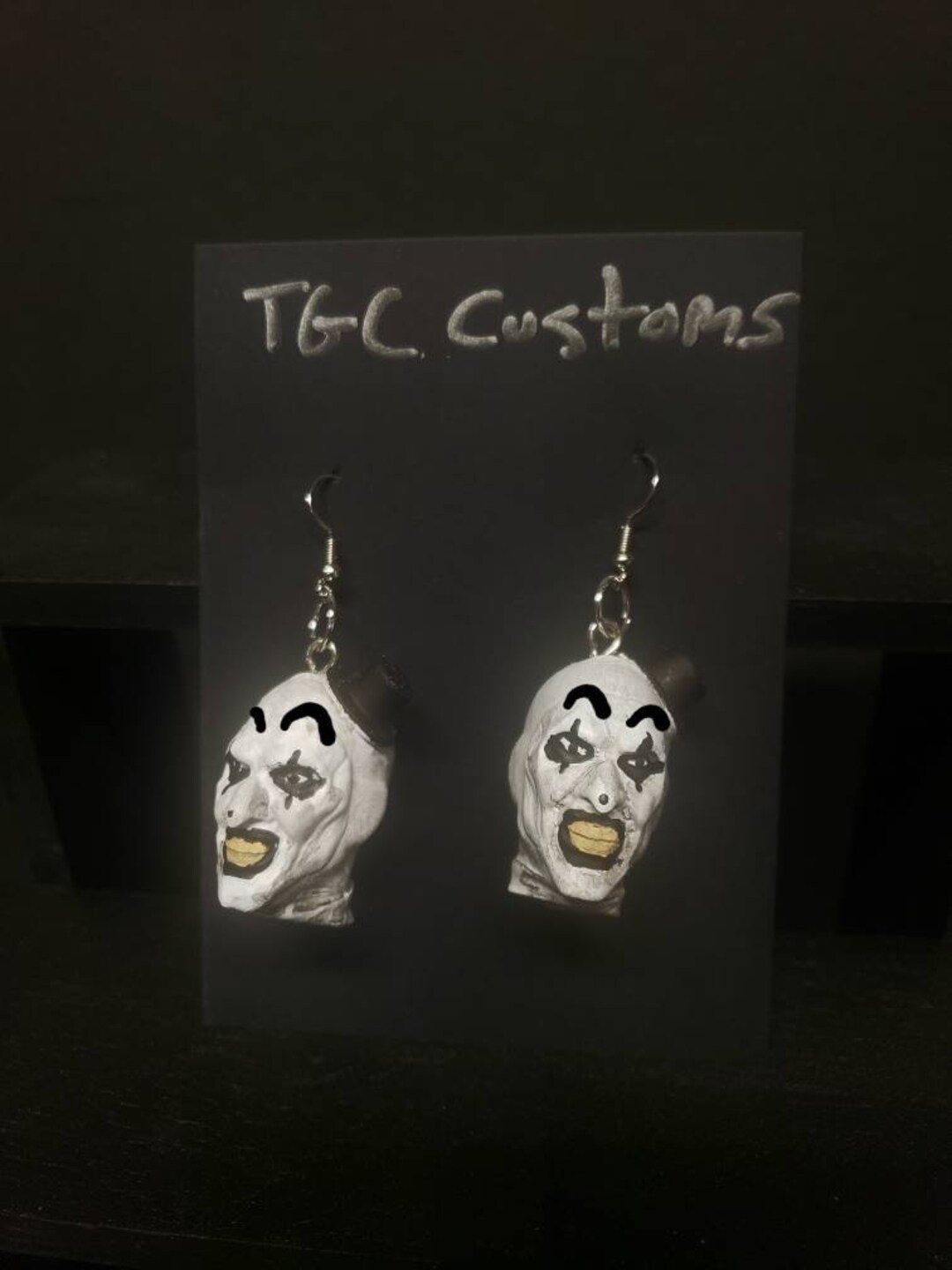 Art the Clown Earrings Inspired by Terrifier - 3d Printed - Hand ...