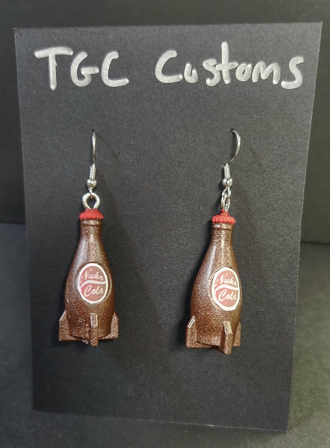 Nuka Cola Bottle Earrings - Inspired by Fallout - 3d Printed - Hand ...