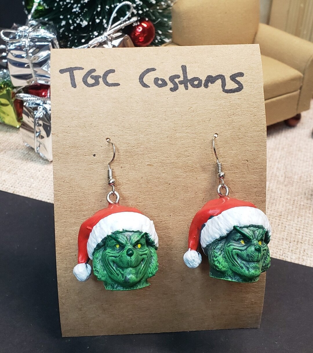 The Grinch Earrings Inspired by How the Grinch That Stole Christmas 3d ...