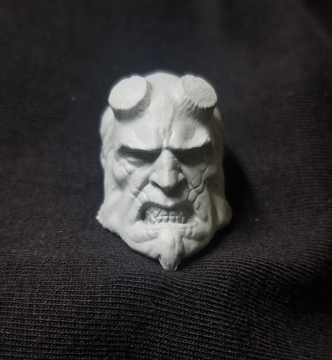 1:12 Scale Head Sculpt Inspired by Hellboy Custom 6 Action Figure Head ...