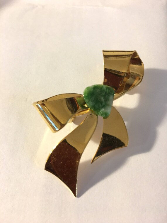 vintage jade brooch vintage - Gem