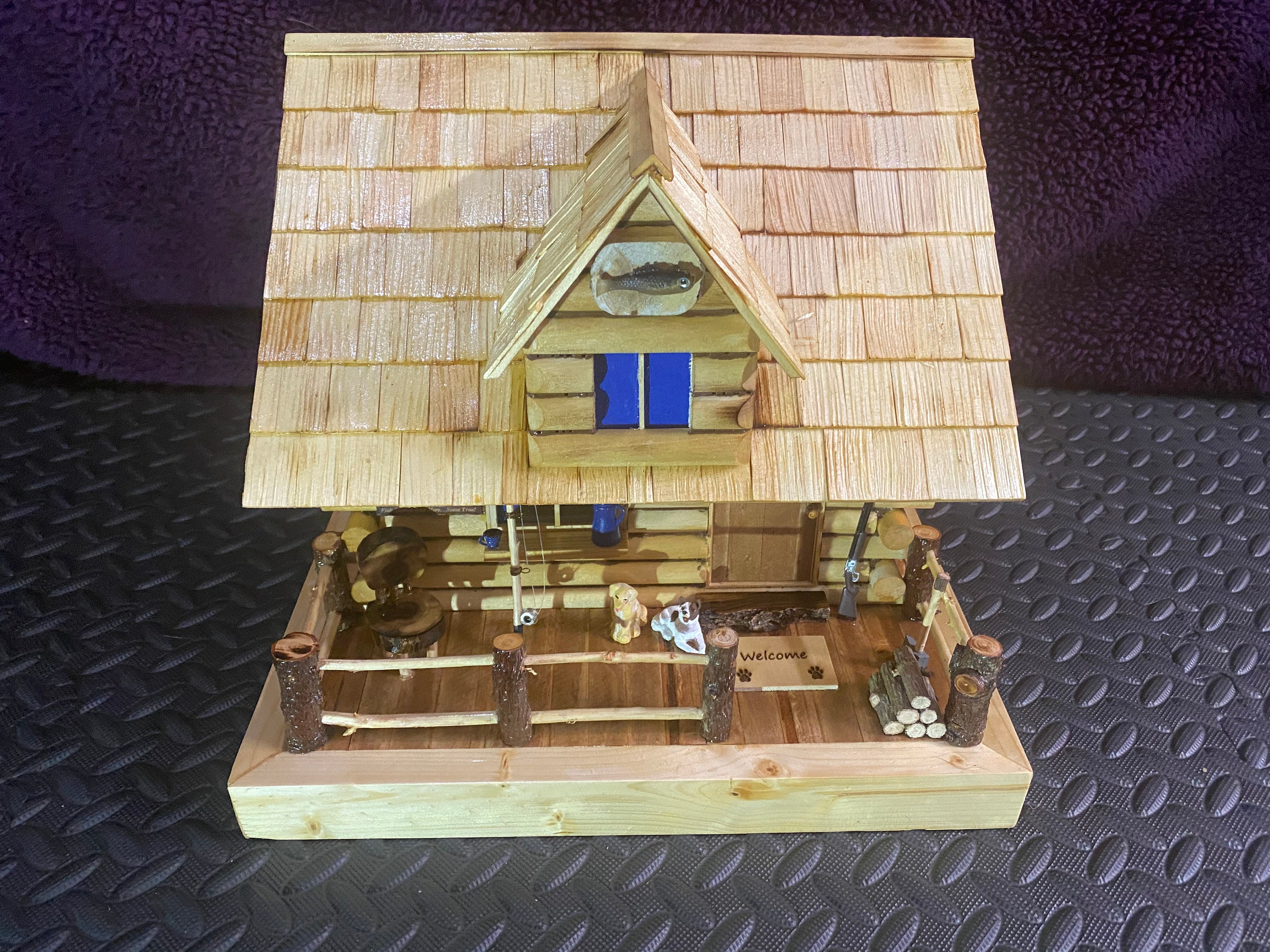 Custom Hand Made Miniature Log Cabin / Birdhouse - Etsy