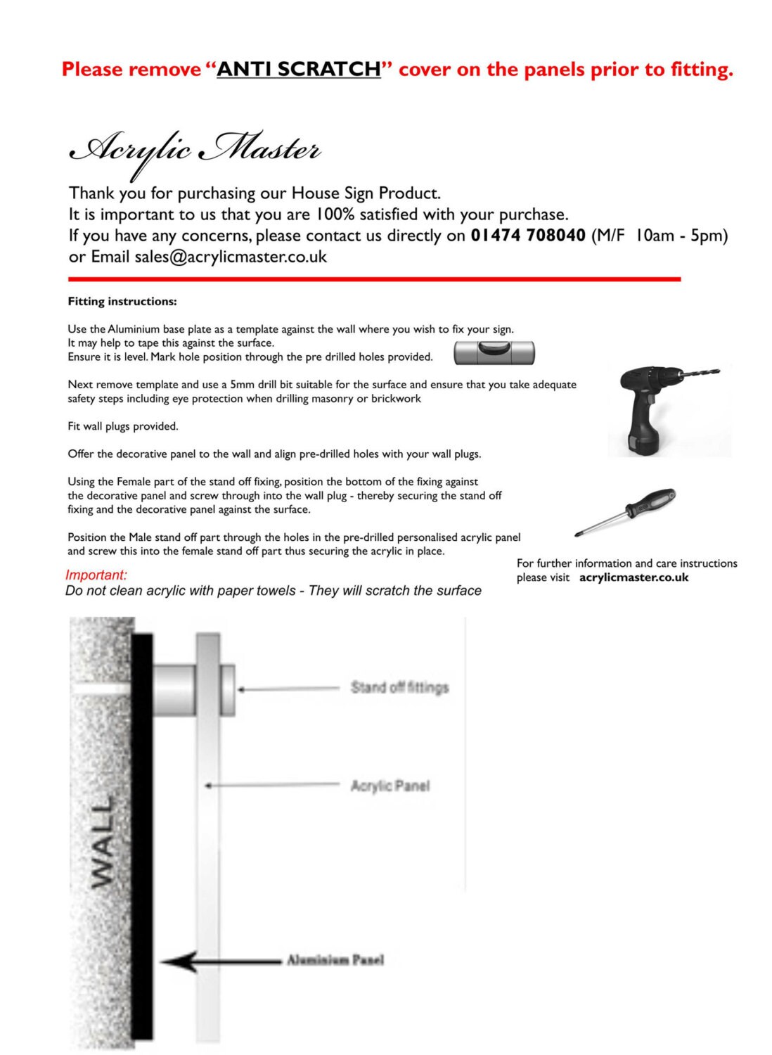 House Sign - Designer Acrylic Address Plaque - 2 Part Stand off Design ...