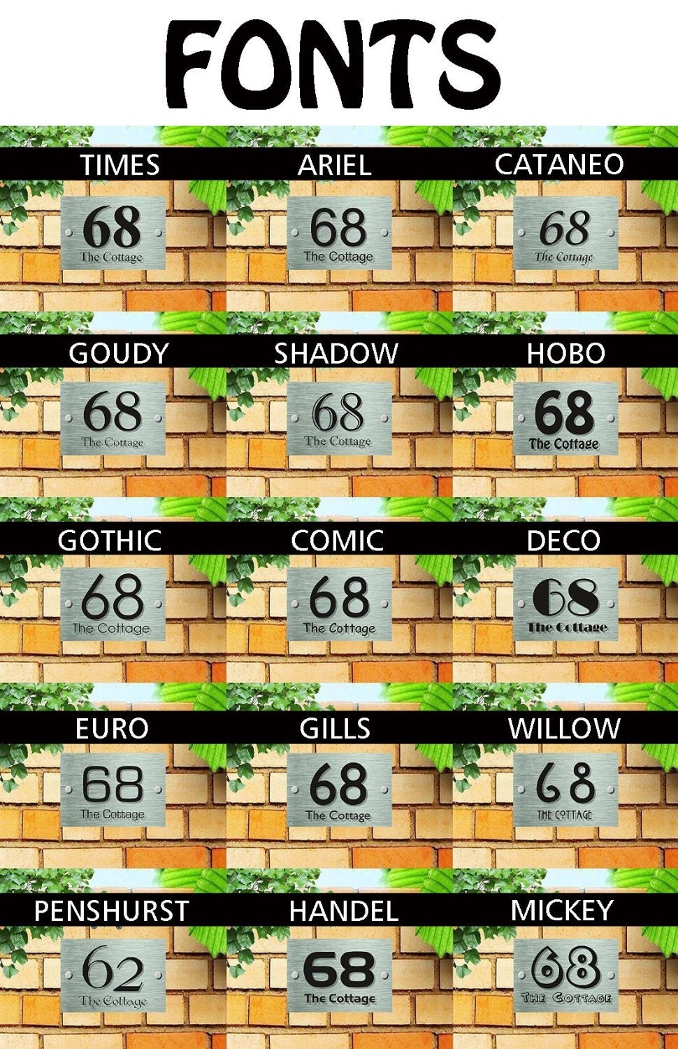 House Sign - Designer Acrylic Address Plaque - 2 Part Stand off Design ...