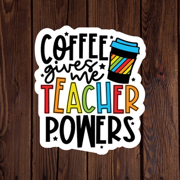 Teacher Coffee Decal - Etsy