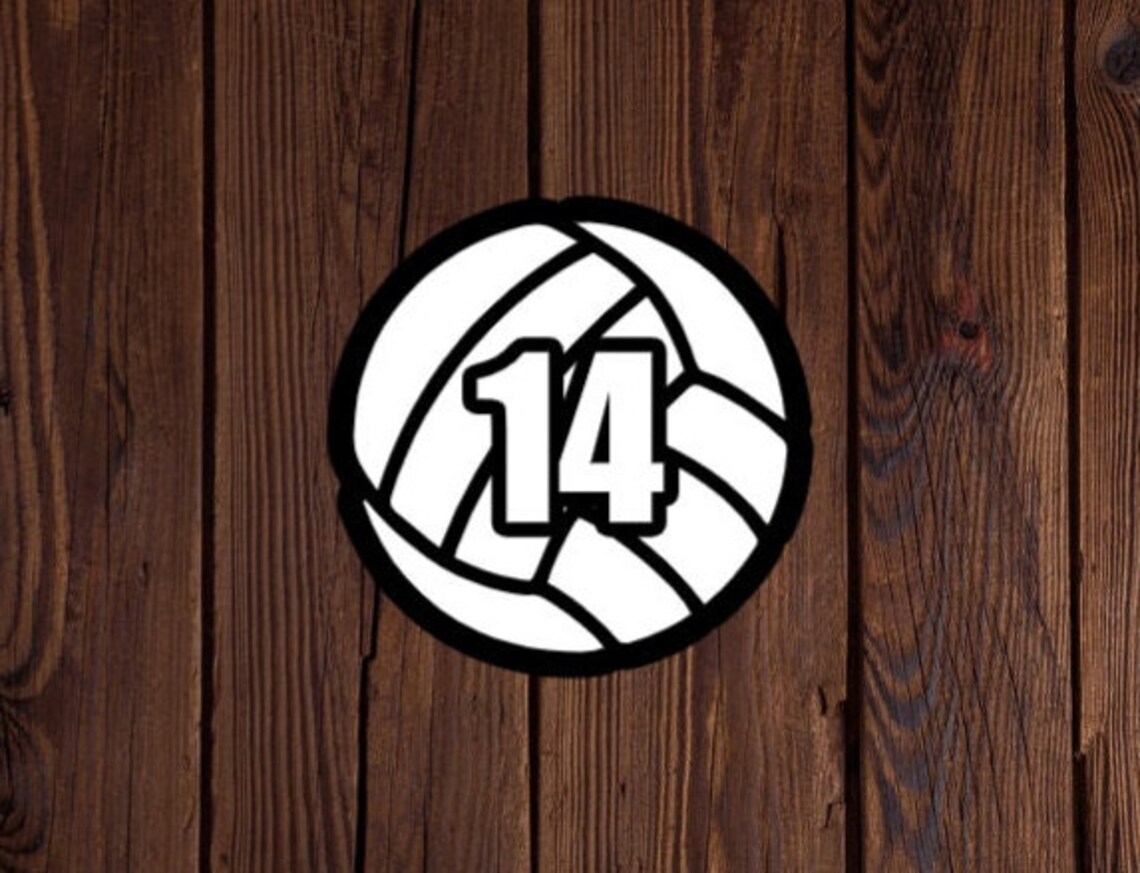 Personalized Volleyball Number Sticker, Custom Number Sticker ...