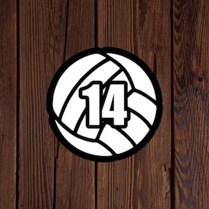 Personalized Volleyball Number Sticker, Custom Number Sticker ...