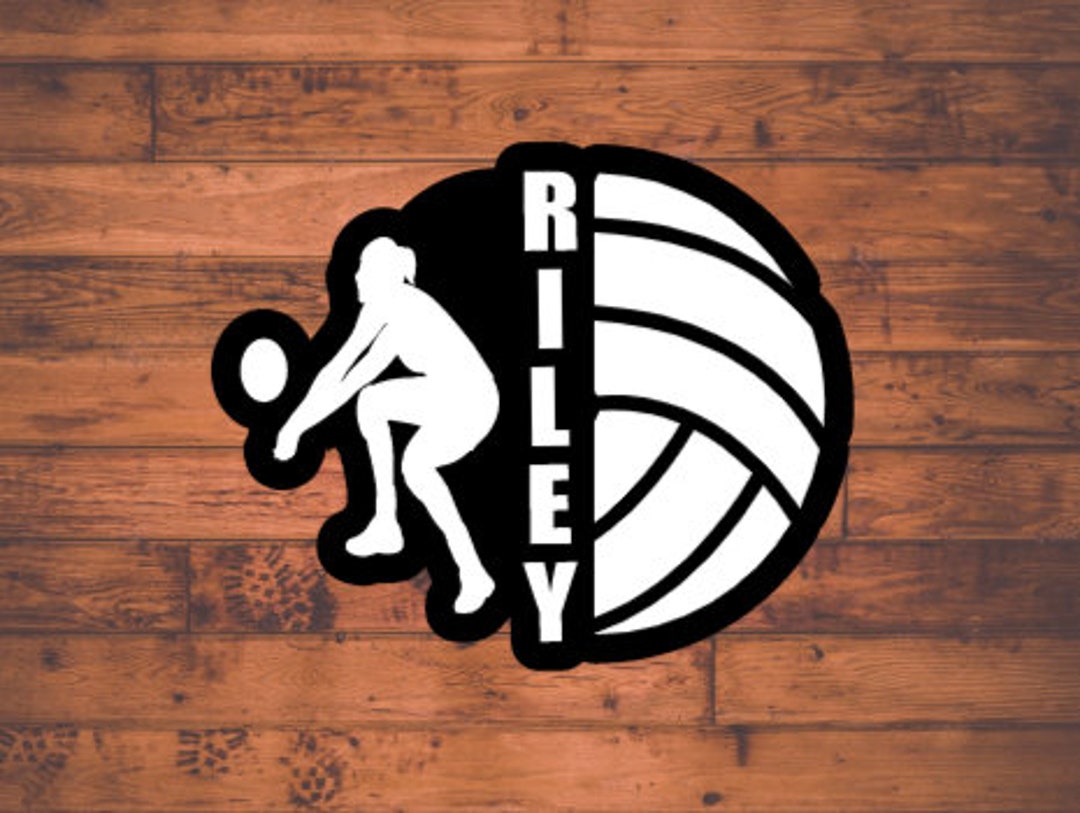 Personalized Volleyball Name Sticker Custom Name Sticker - Etsy