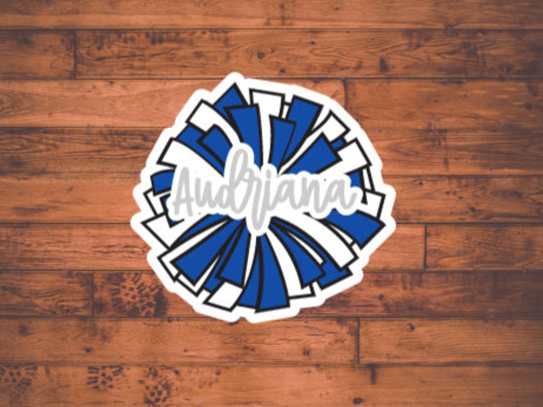 Personalized Cheerleader Name Sticker, Custom Name Cheerleading Sticker, Cheerleading Team ...