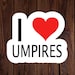 I Love Umpires Sticker, Catcher's Mask, Helmet Sticker, Umpire Sticker ...