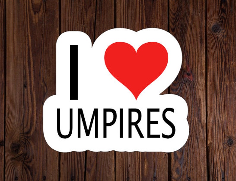 I Love Umpires Sticker Catcher's Mask Helmet Sticker - Etsy