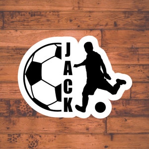 Personalized Soccer Player Sticker, Custom Name Sticker, Soccer Team ...