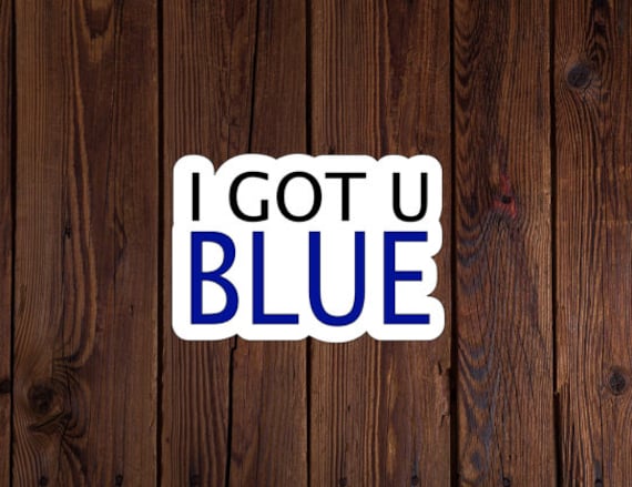 I Got U Blue Sticker Catcher's Mask Helmet Sticker - Etsy