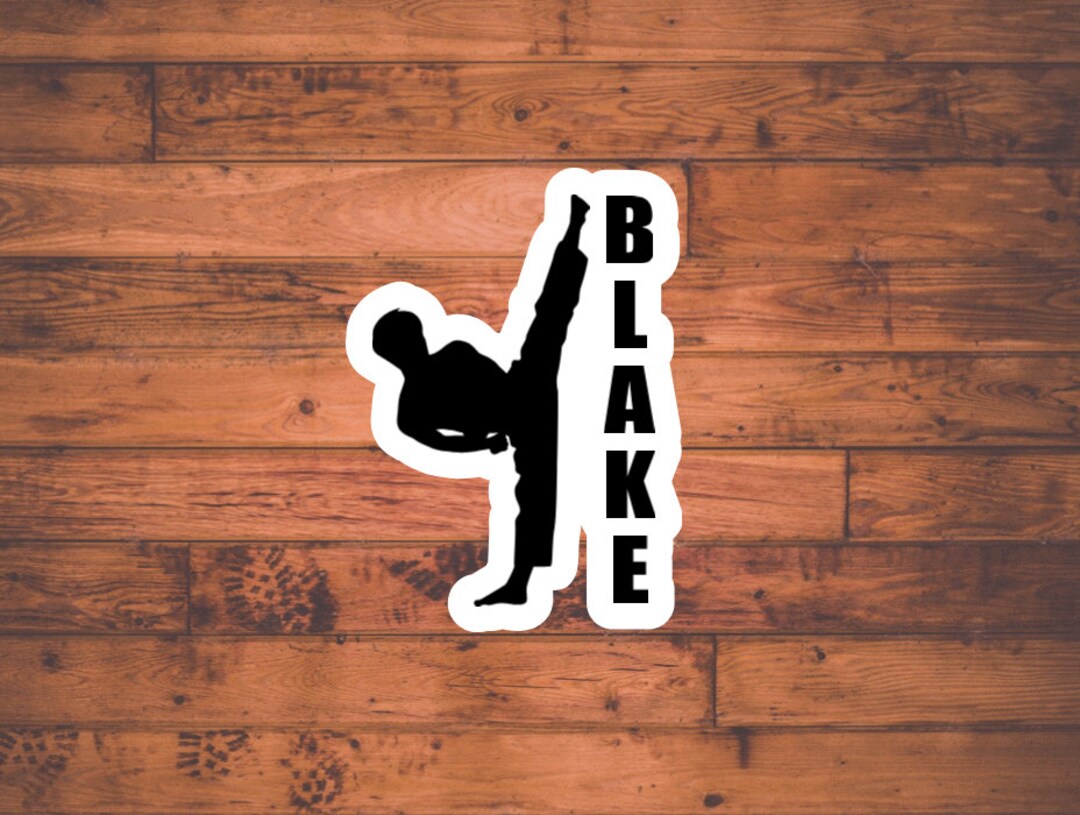 Personalized Martial Arts Sticker, Custom Karate Sticker, Tae Kwon Do ...