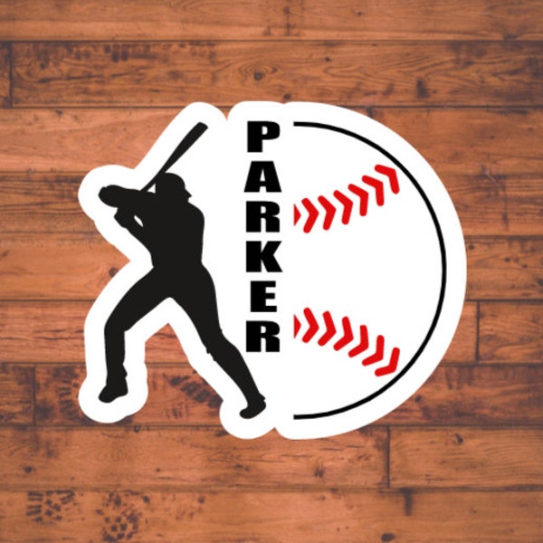 Baseball Name Decal - Etsy