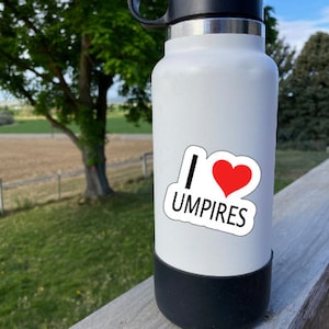 I Love Umpires Sticker, Catcher's Mask, Helmet Sticker, Umpire Sticker ...