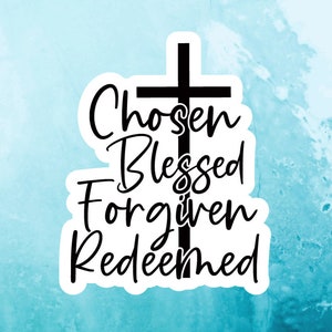 Cross Stickers, Blessed Stickers, Faith Stickers, Bible Stickers ...