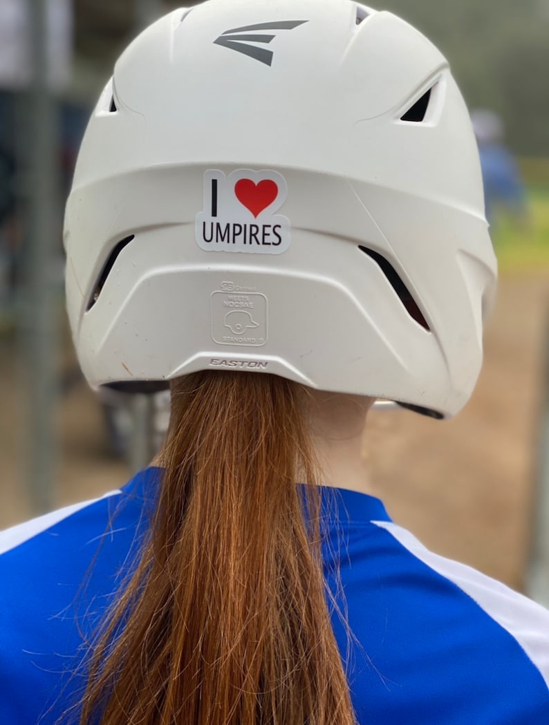 I Love Umpires Sticker Catcher's Mask Helmet Sticker - Etsy