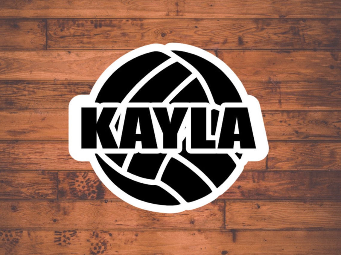 Personalized Volleyball Name Sticker, Custom Name Sticker, Volleyball ...