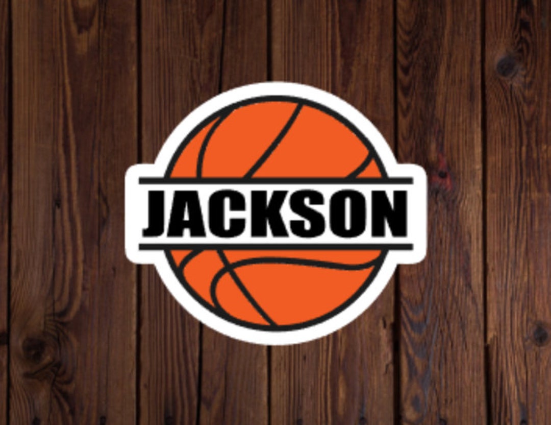 Basketball Personalized Player Name Sticker, Custom Basketball ...
