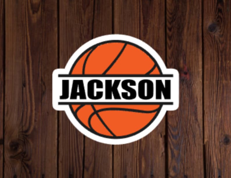 Basketball Personalized Player Name Sticker Custom - Etsy