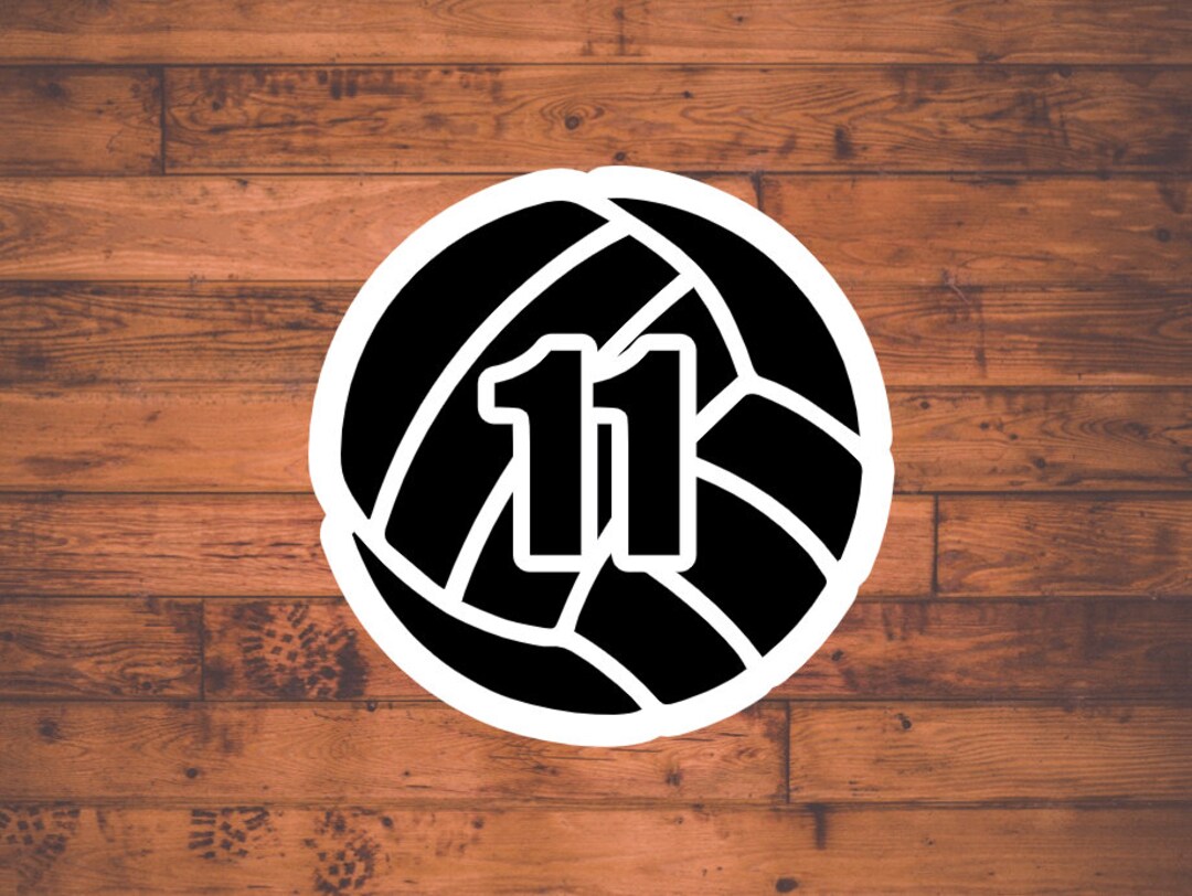 Personalized Volleyball Number Sticker, Custom Number Sticker ...