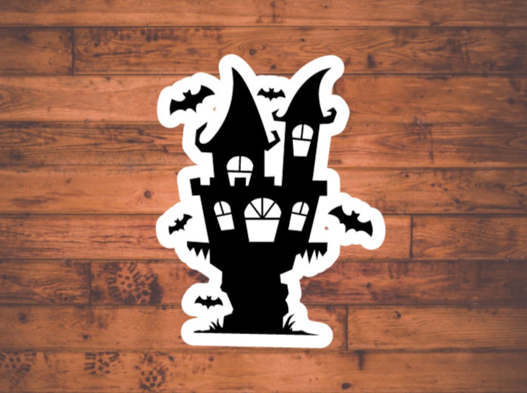 Haunted House Spooky Stickers, Halloween Stickers, Fall Stickers, Bat ...