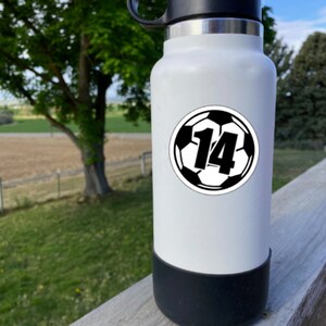 Personalized Soccer Number Sticker, Custom Number Sticker, Soccer Team ...