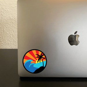 Ocean Wave Decal, Summer Outdoors Stickers, Tropical Stickers, Cool ...