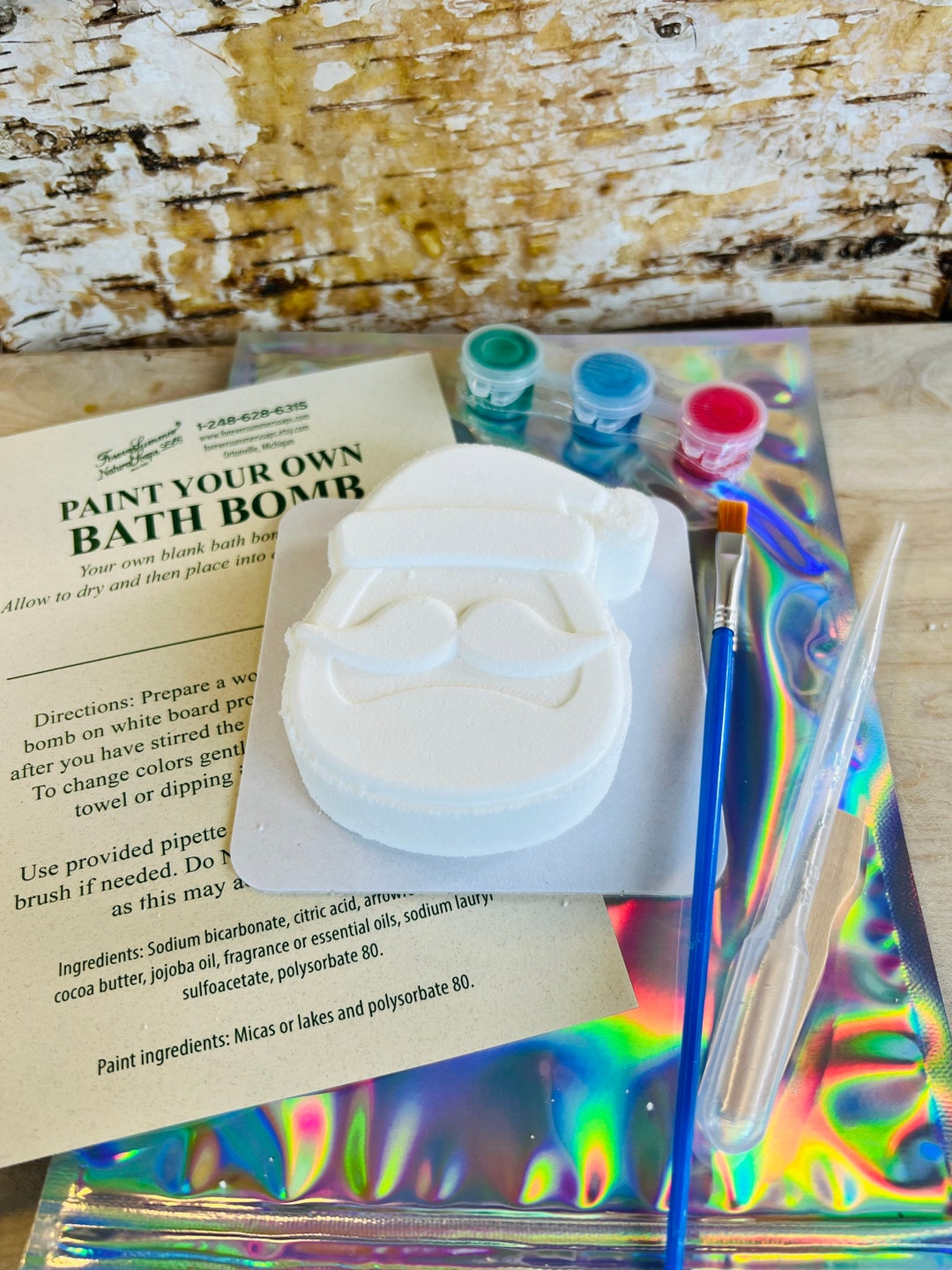Paint Your Own Santa Bath Bomb Kit - Etsy