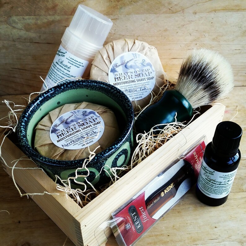 Uncle Bob's Barber Shop Shaving Gift Set - Etsy