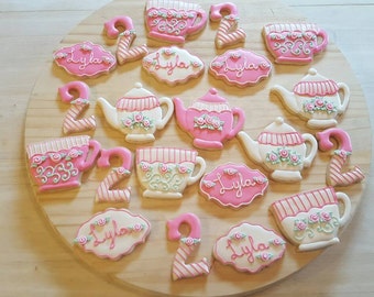 Tea party cookies | Etsy